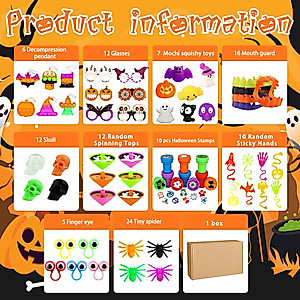 XIMISHOP 210PCS Halloween Party Favors Assortment Bulk, Halloween Toys for Kid Girls Boys Halloween Goodies Party Bags fillers Prizes for Trick or Treat Classroom Rewards Halloween Party Games Toys