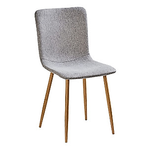 wOod-it Dining Chairs Set of 2, Pre Assembled Fabric Chair Set Upholstered with Oak Legs Mid Century Modern for Dining Room, Kitchen, 15.4" W x 16.5" D x 33.7" H