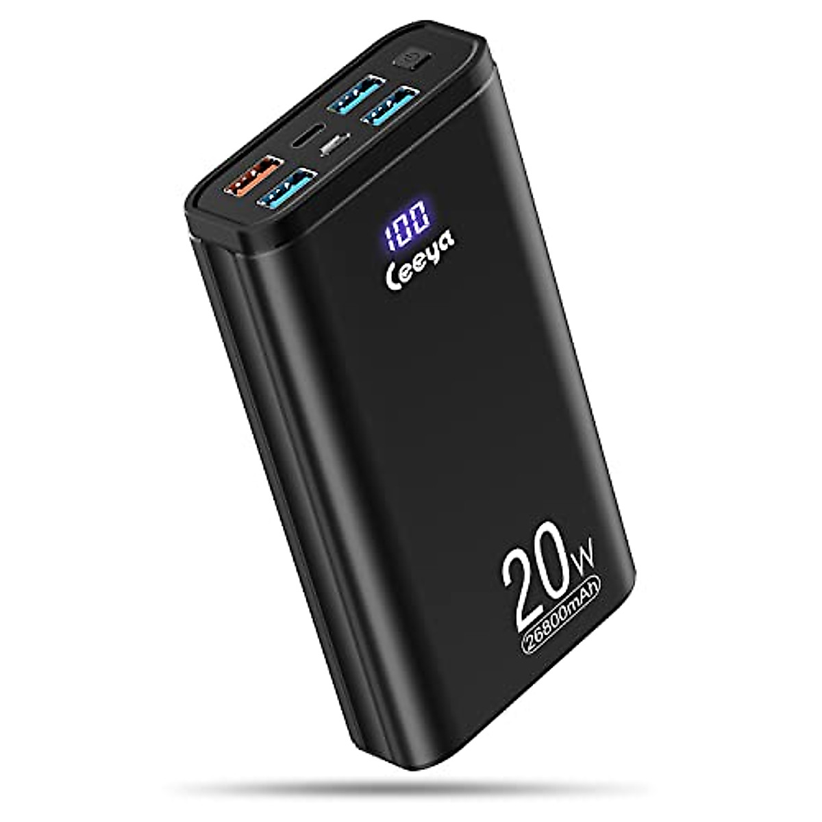 Ceeya Portable Charger PD 20W Battery Pack USB C high-Speed Charging 26800mAh Power Bank LCD Display with Type C Out & in,External Battery Backup for MacBook,iPhone 12,13,14,Samsung,Heated Vest,etc