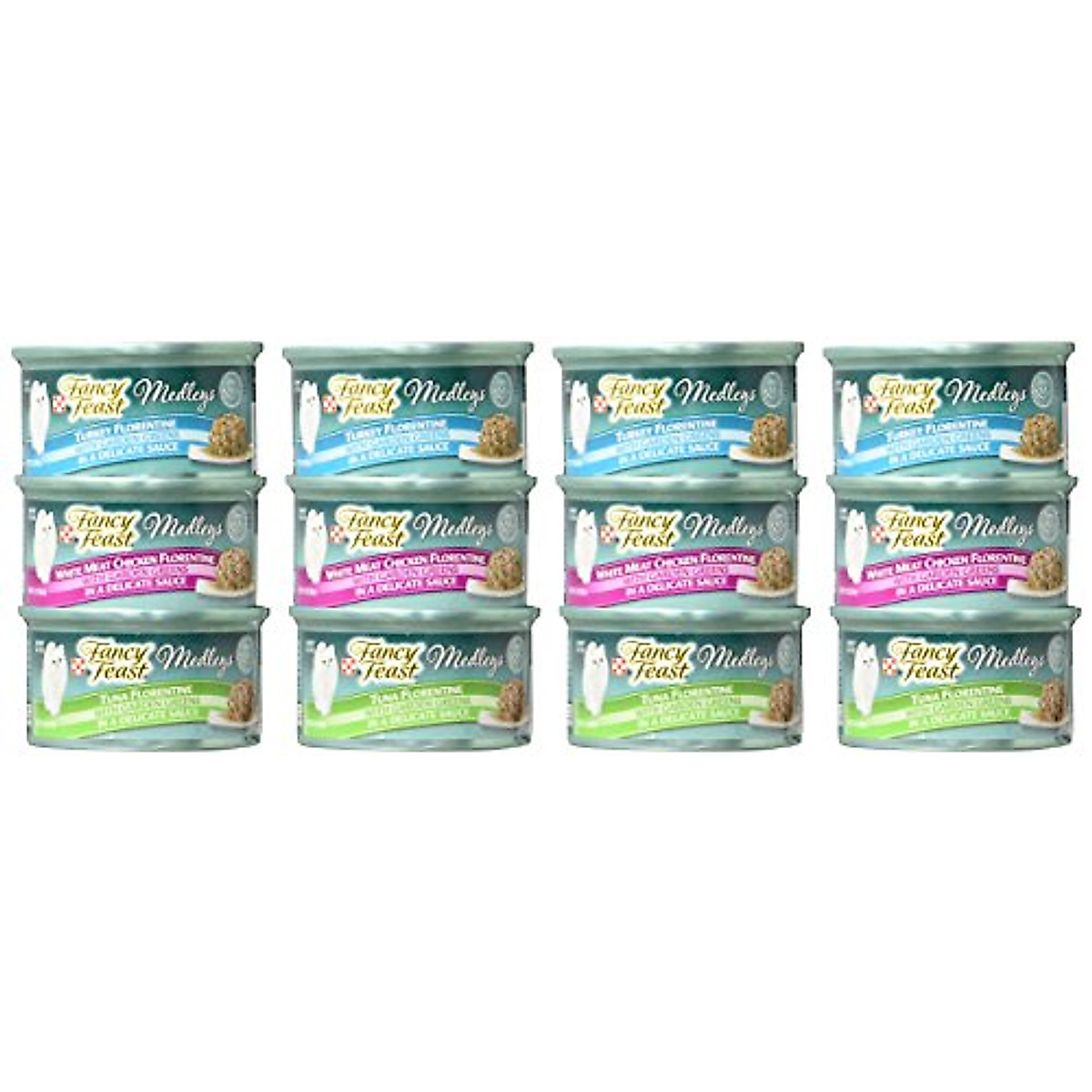 Purina Fancy Feast Elegant Medley's Florentine Collection Gourmet Cat Food - 12 CT