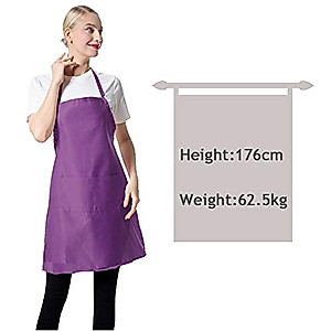 TSD STORY Total 15 PCS Mixed Plain Color Bib Aprons Bulk for Women Men Adult with 2 Front Pockets Chef Cooking Painting Baking(12colours ,15pcs)