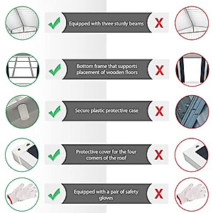 HOGYME 10.5' x 9.1' Storage Outdoor Shed, Large Sheds & Outdoor Storage Clearance Suitable for Tool Bike Lawn Mower Ladder, Metal Garden Shed w/ Lockable/Sliding Door, Gray