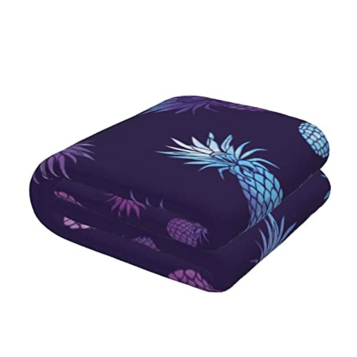 Pineapple Fruit Pattern Throw Blanket Fall Festival Halloween Autumn Plush Fleece Fuzzy Blanket for Couch Sofa Chairs Bed 50"X40"