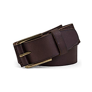 Timberland Men's Casual Leather Belt, Dark Brown, 36