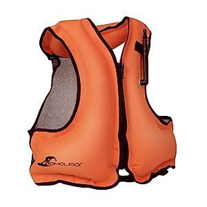 OMOUBOI Floatage Jackets Adult Lightweight Inflatable Snorkel Vest with Adjustable Leg Straps for Men Women Suitable for 90-220lbs for Outdoor Water Sports