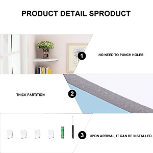 HOMSFOU Corner Mounting Shelf, Easy to Install Wall Corner Shelf, Wall Mount Wood Corner Shelf, Floating Corner Shelf for Bathroom Kitchen Bedroom