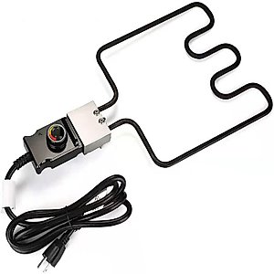 Electric Smoker Grill Heating Element Replacement Part with Adjustable Thermostat Controller for Masterbuilt Smokers & Turkey Fryers 1500W