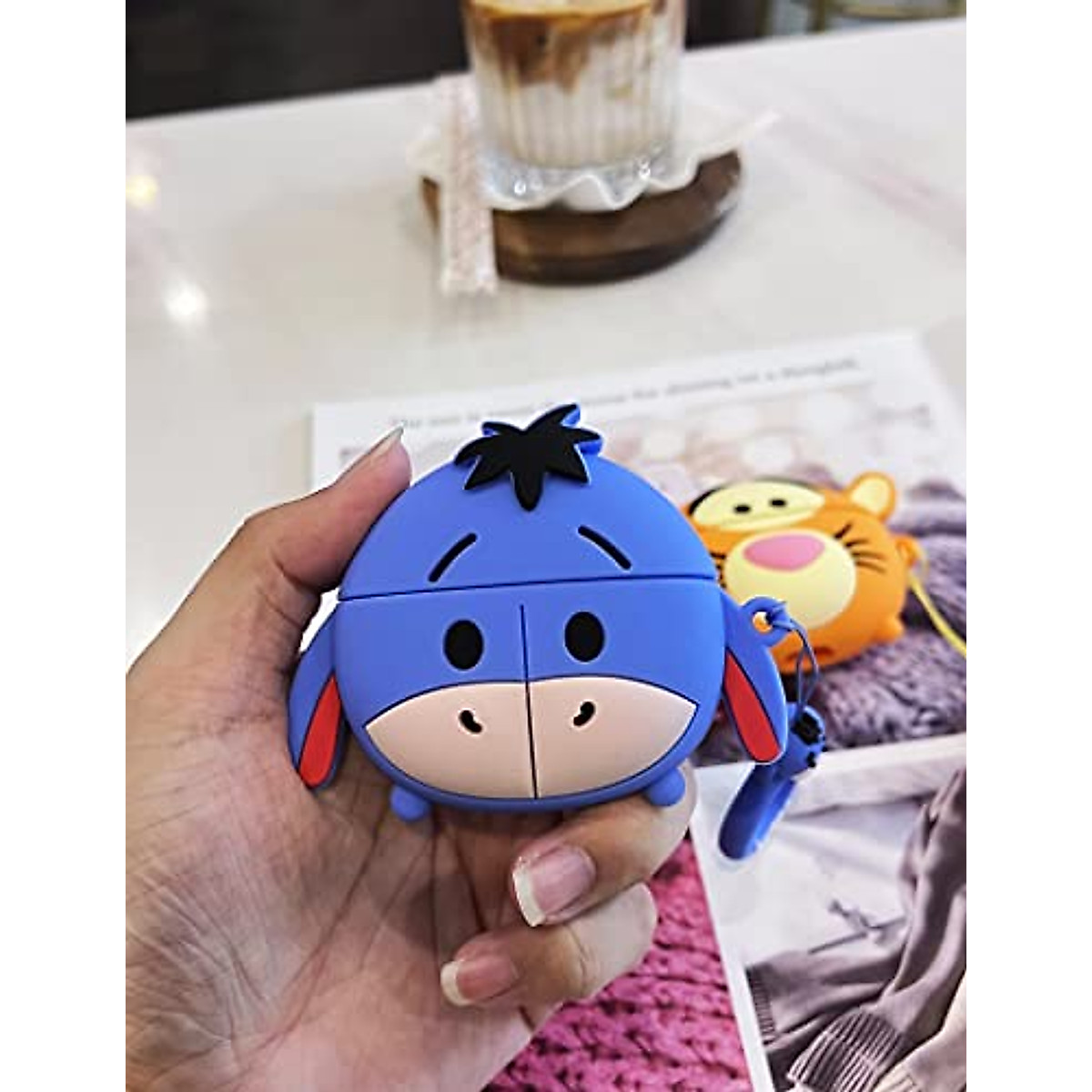 Adorable Case for Apple AirPods Pro Anime Cartoon Cute Kawaii Protective Case Anti-Fall Headphone Case Cover (Cute Donkey)