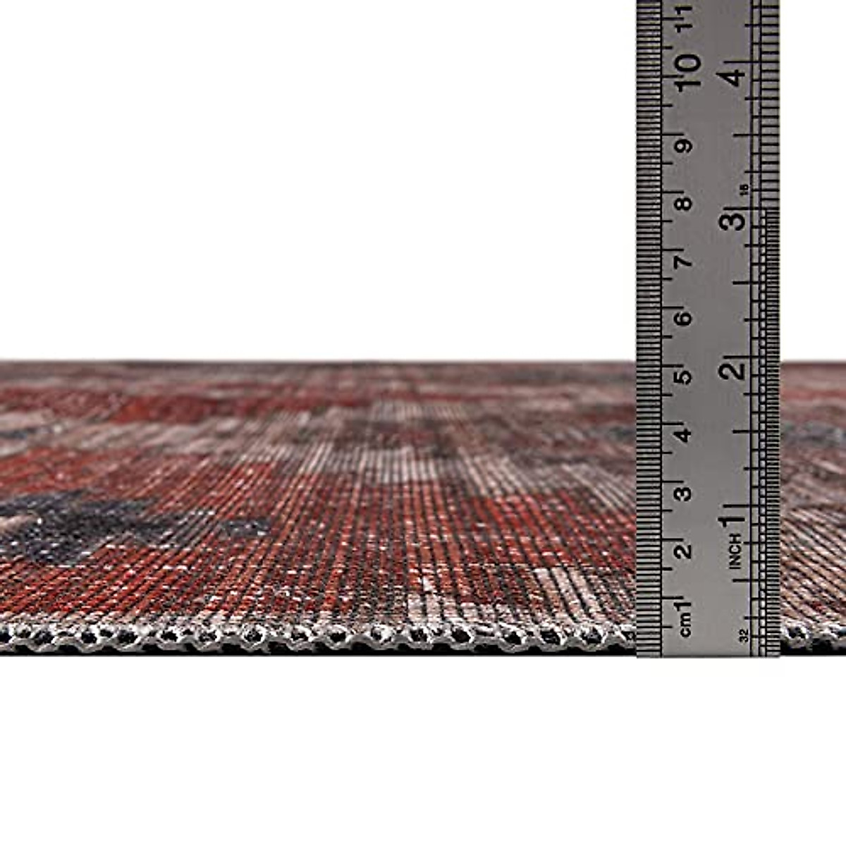 Rugs.com Sisu Collection Washable Rug – 2' x 3' Rust Red Flatweave Rug Perfect for Entryways, Kitchens, Breakfast Nooks, Accent Pieces