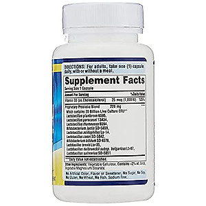 Probiotic 10 with Vitamin D to Help Support Immune System Health*, 60 Count, by Puritan's Pride, White