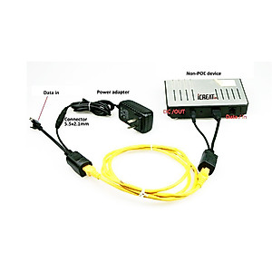 POE Splitter,LFHUKEJI Passive POE Splitter 24V to 12V Compatible with Most Switches POE and All Web Cameras