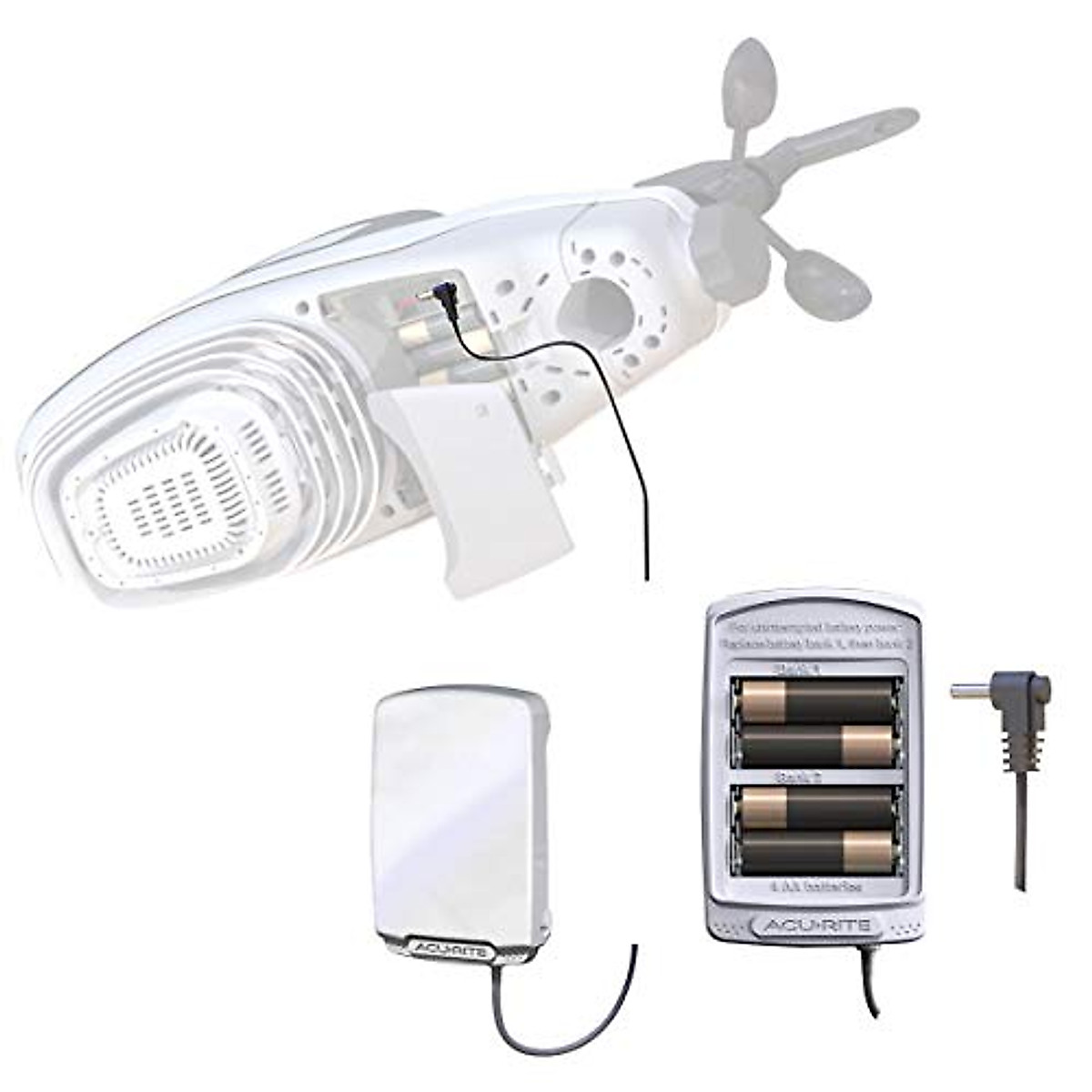 AcuRite Battery Pack Atlas Weather Station, White
