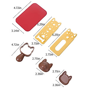 Rice Ball Molds for Kids Cute Dog Pattern Sushi Mold Rice Shaper Onigiri Mold Bento Accessories DIY Kitchen Tools with Nori Seaweed Punch Cutter