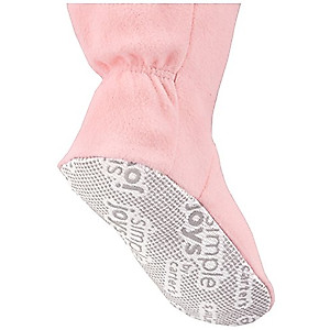 Simple Joys by Carter's Baby Girls' 3-Pack Loose Fit Flame Resistant Fleece Footed Pajamas, Blue Penguin/Green Pig/Pink Fox, 12 Months