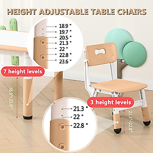 Kids table and chairs, Toddler table and chairs, Kids table (6 chairs), Kids table and chair set, Kids table and chair set 5-8 year old. Toddler table and chair set with 24 leg covers +12 color pens