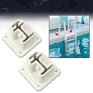 PIT66 2Pcs Heavy Duty Resin in-Pool Above Ground Swimming Pool Ladder Compatible with Ladder Flange 832414