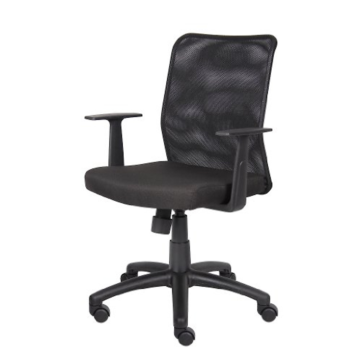 Boss Office Products Budget Mesh Task Chair with Arms in Black