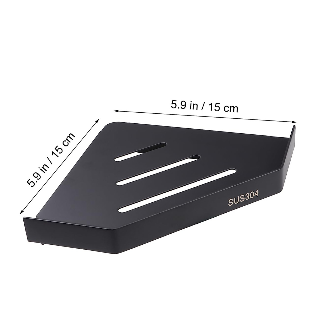 DOITOOL 2 Pcs Corner Storage Holder Storage Shelves Bathroom Corner Shelf Washroom Corner Shelf Shower Corner Shelf Storage Shelf Corner Storage Rack Black Shelf Bathroom Shelf Small Tray