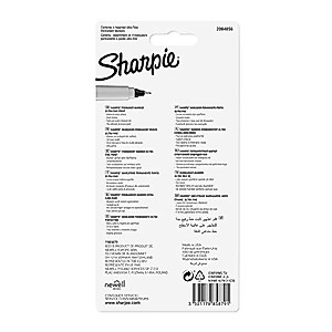 SHARPIE Permanent Markers | Ultra-Fine Point | Assorted Colours | 12 Count