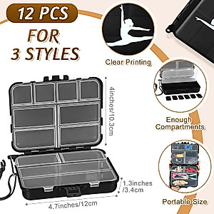 DoubleFill 6 Pcs Dance Recital Gifts for Girls Bobby Pin Case Mini Hair Tie Clip Storage Box Dance Appreciation Gifts Portable Ballerina Travel Case Accessories for Girls Women Dance Lover Dance Team