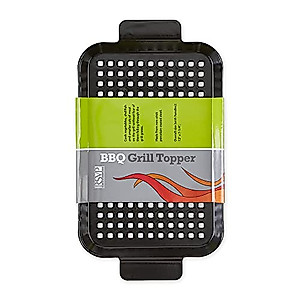 RSVP International Barbeque Grilling Collection Porcelain Coated Grill Tray, Dishwasher Safe, Small, 13x7.25