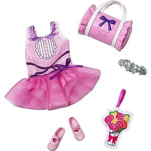 Barbie: My First Barbie Clothes, Fashion Pack for 13.5-inch Preschool Dolls, Tutu Leotard with Ballet and Dance Accessories