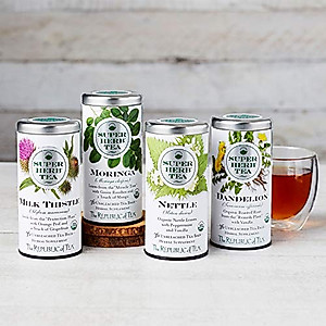 The Republic of Tea Organic Milk Thistle SUPERHERB Tea Bags, Tin of 36 Tea Bags