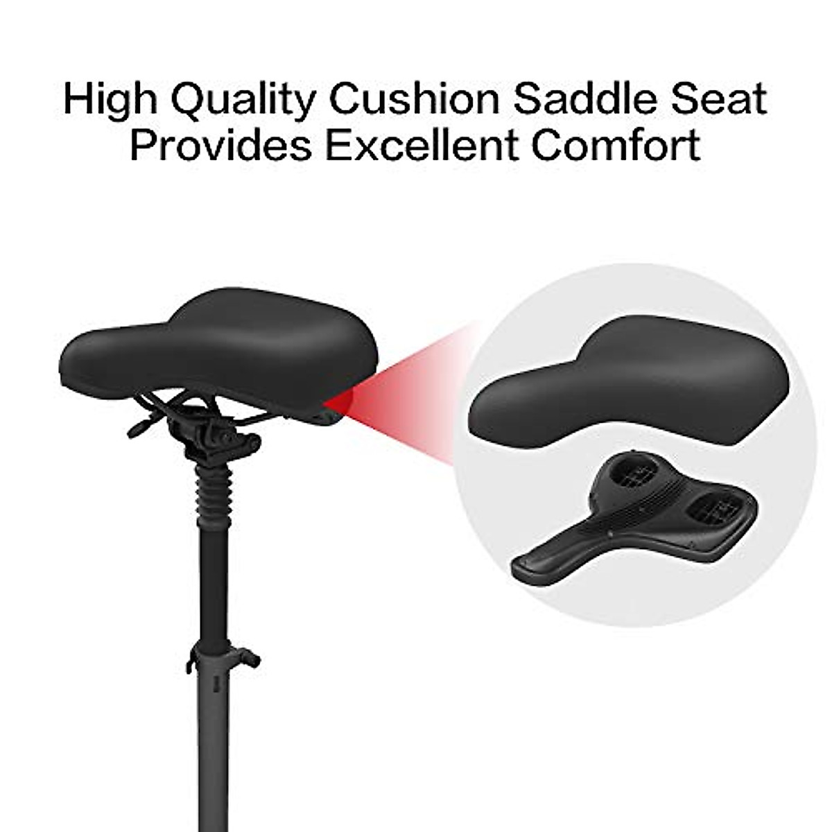 Segway Ninebot Electric Scooter Seat Saddle for MAX G30P and G30LP, Adjustable Comfortable and Shock Absorbing MAX Seat Saddle, Black, Large