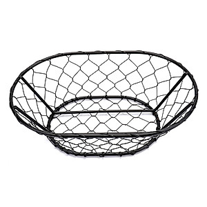 Yesland 2 Pack Rope Metal Oval Bread Basket, 9 1/2 x 6 1/2 x 2 Inches, Bread Proofing Basket for Professional & Home Bakers