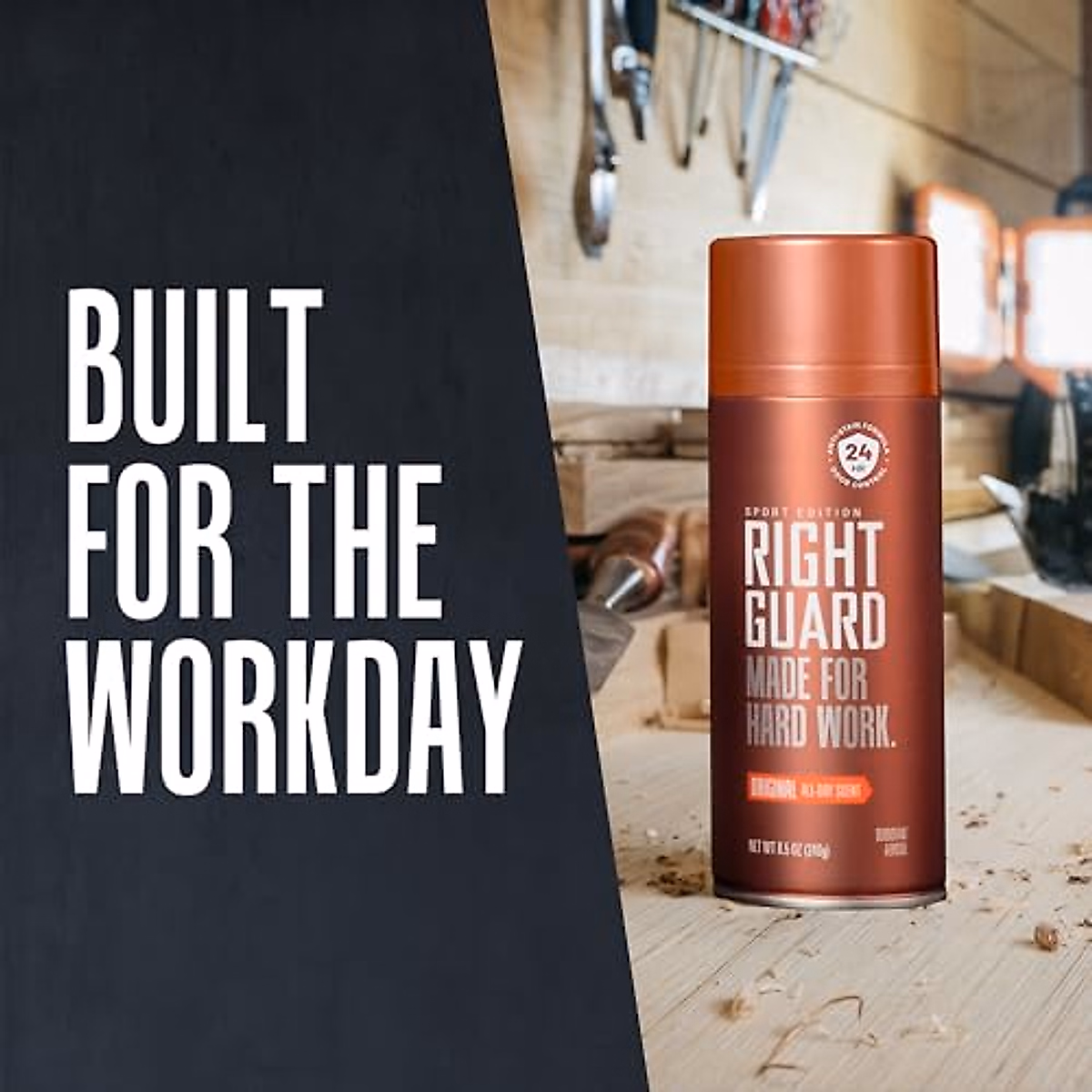 Right Guard Sport Deodorant Spray | Anti-Stain Spray Deodorant For Men | Aluminum Free | 24-Hour Odor Control | Original Scent, 8.5 oz. (12 count)