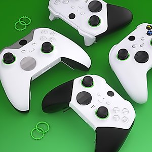 eXtremeRate Replacement Accent Rings for Xbox Elite Series 2 Core | for Elite Series 2 | for Xbox One Elite | for eXtremeRate ASR Version Shell for Xbox Series X/S Controller - Green