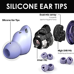 12 Pieces Replacement Galaxy Buds Pro Ear Tips,3 Size S/M/L Silicone Earbud Covers Fit in Case Compatible with Samsung Galaxy Buds Pro Teemade Flexible Earbuds Wing Silicone Rubber (Phantom Black)