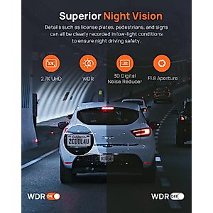 70mai 2.7K UHD Dash Cam Front and Rear A500S, Dual Dash Camera for Cars, Dashcam with APP, Sony IMX335, ADAS, Built-in WiFi GPS, 2'' IPS Screen, WDR, Night Vision, 24/7 Parking Mode, Loop Recording