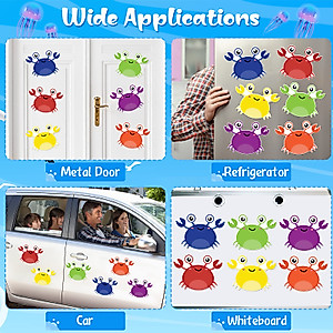 Kanayu 6 Pcs Cruise Door Decorations Magnetic Crab Cruise Door Magnets Cartoon Gesture Car Magnets Stickers Ocean Cruise Ship Door Decorations Funny Fridge Door Magnets for Cruise (Crab)