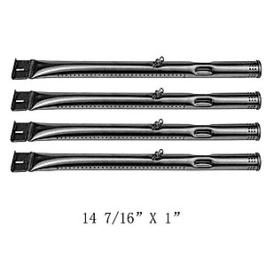 Sunshineey BBQ Gas Gril Replacement Parts Kit Stainless Steel Grill Burners, Porcelain Steel Heat Plate and Crossver Tube for Charbroil 463436215 463436213,Thermos 466360113 Grill Model g432-y700-w1