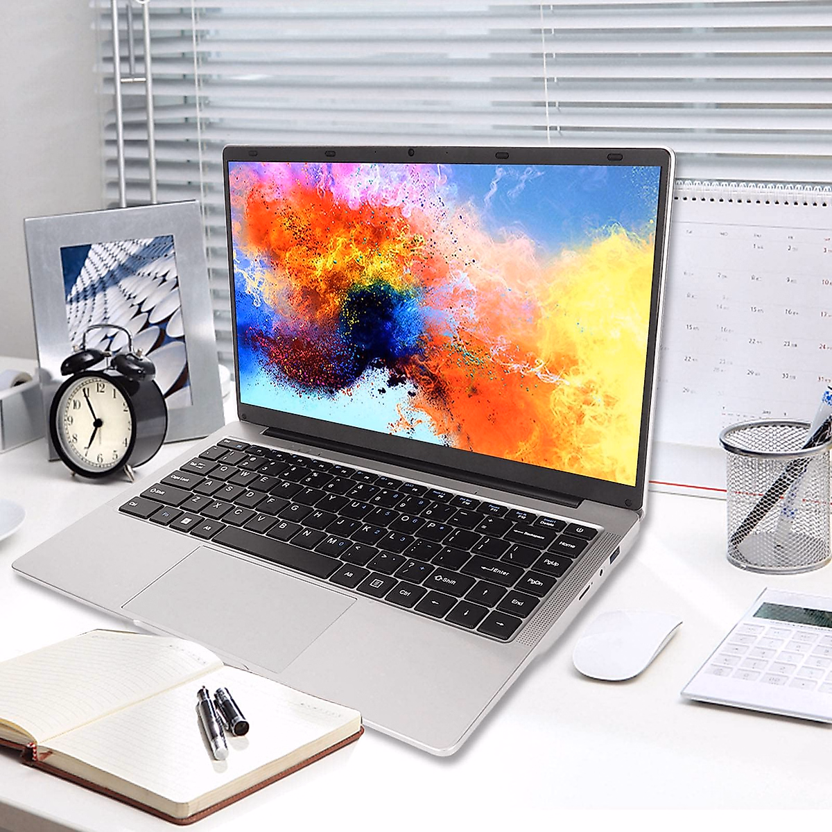 PUSOKEI Gaming Laptop,14in HD IPS Display Resolution 1920 * 1080, 6GB RAM 128GB SSD, for Intel Celero J4105 Processor, Windows 11 Laptop, PC with Multi Ports