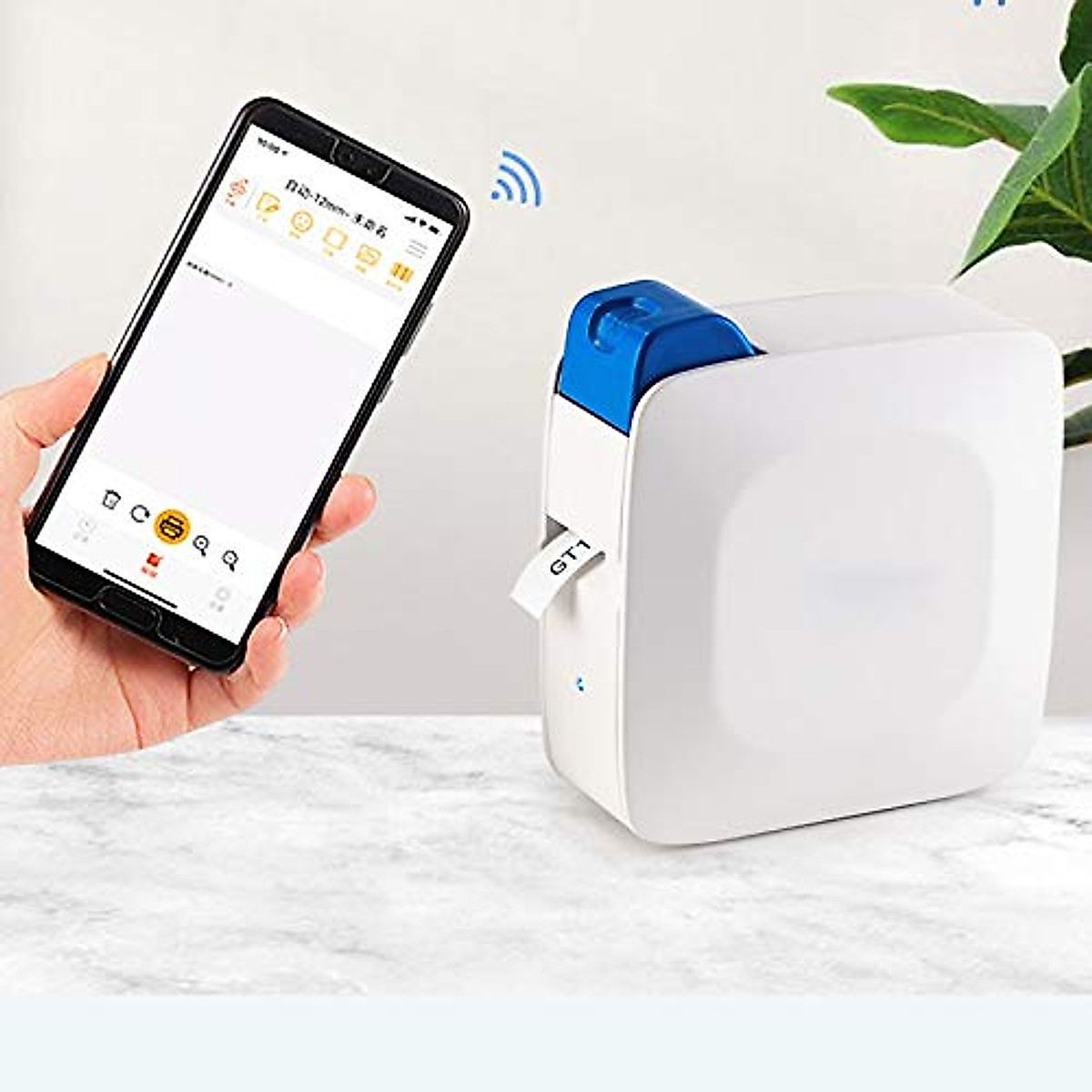 LIUYUNQI Label Printer Marker Thermal Transfer Printer Manual Cutting 6-14mm Label Width Support 8 Languages with 3 Rolls Paper (Color : D)