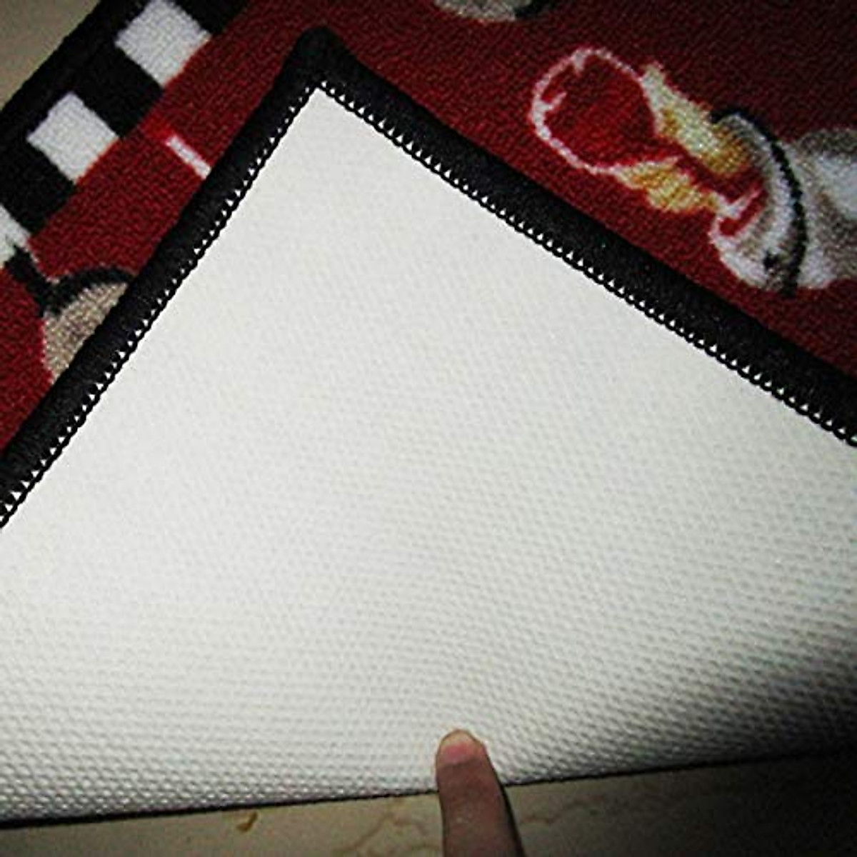 farawamu Fat Chef Kitchen Rugs and Mats, Washable Non Slip Latex Backing Red Kitchen Rugs Door Mats, Funny Chef Decorations for the Kitchen Red