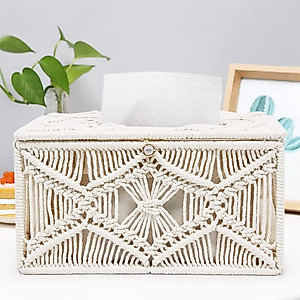 Tissue Box Cover Rectangle, Paper Tissue Holder Napkin Tissues Organizer, Home Decor for Bathroom Bedroom Dresser Living Room Office (Rectangle)