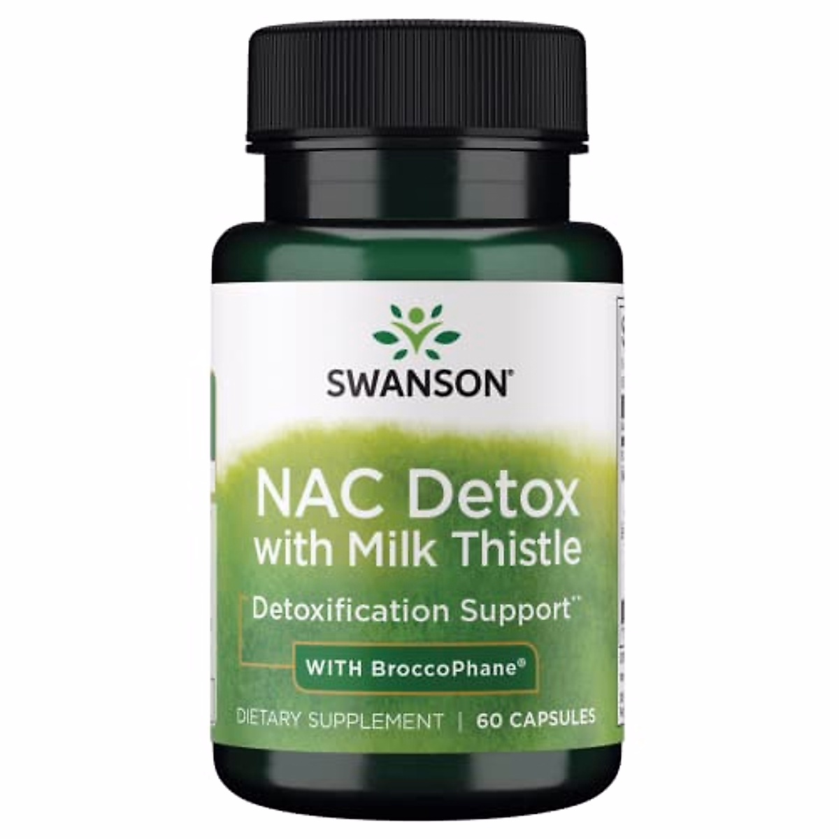 Swanson Nac Detox with Milk Thistle - with Broccophane 60 Caps