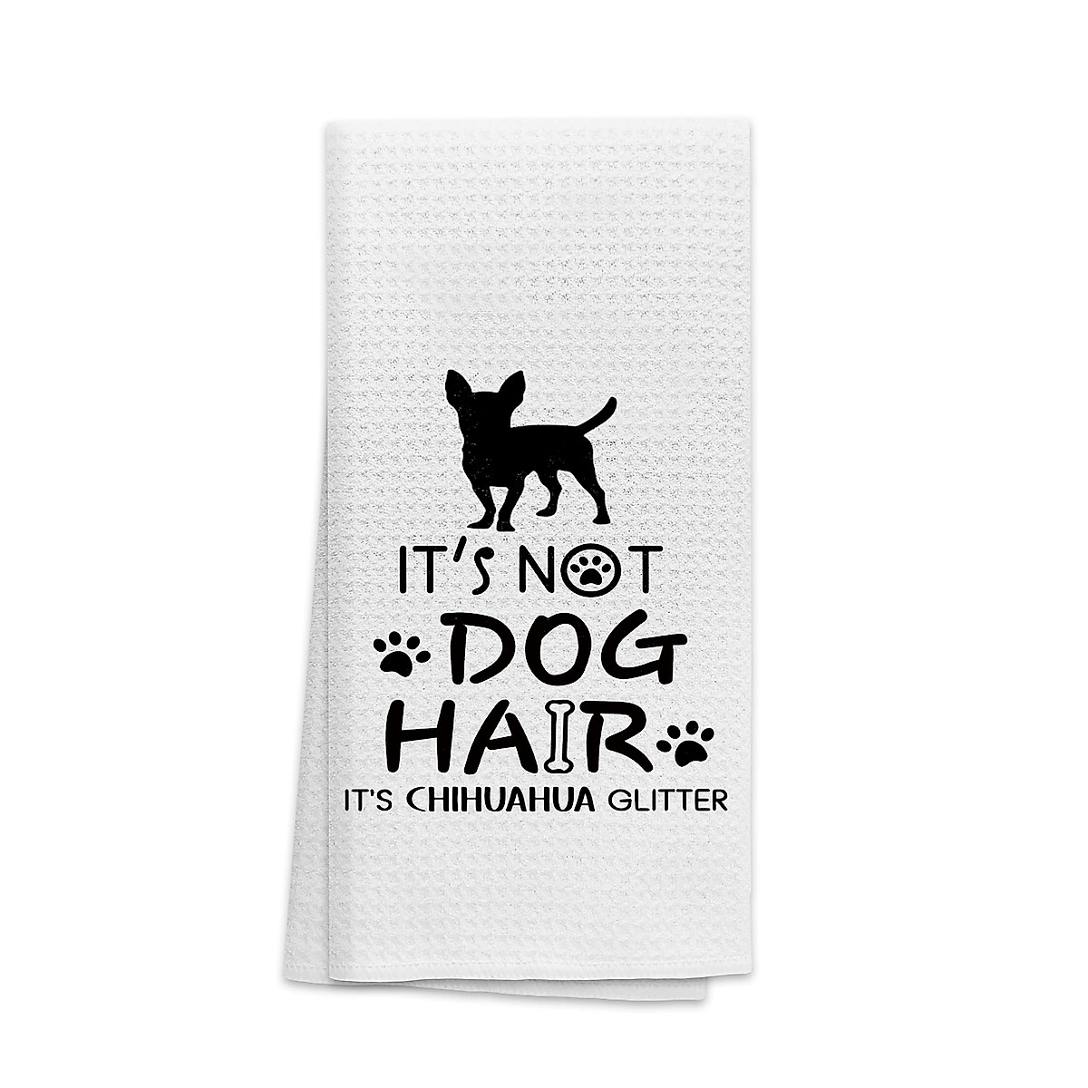 OHSUL It’s Not Dog Hair It’s Chihuahua Glitter Absorbent Kitchen Towels Dish Towels Dish Cloth,Funny Dog Hand Towels Tea Towel for Bathroom Kitchen Decor,Dog Lovers Girls Gifts
