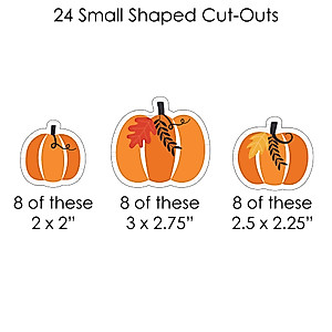 Big Dot of Happiness Fall Pumpkin - Halloween or Thanksgiving Party DIY Decorations - Clothespin Garland Banner - 44 Pieces