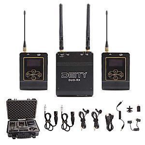 Deity Connect 2.4G Wireless Lavalier Microphone, Dual-Channel Receiver & Two Transmitters, OLED Daylight Display Screen, 24bit/48Khz Uncompressed Audio