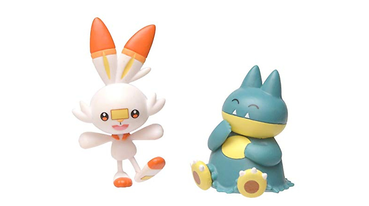Pokemon Sword & Shield Battle Action Figures 2 Pack - Munchlax & Scorbunny