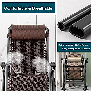 HAicom Rocking Lounge Chair, Patio Rocker Chair, Living Room Chair Outdoor Garden Furniture Patio Porch Rocker Relaxing Chair, Rattan Reclining Deck Chair (A)