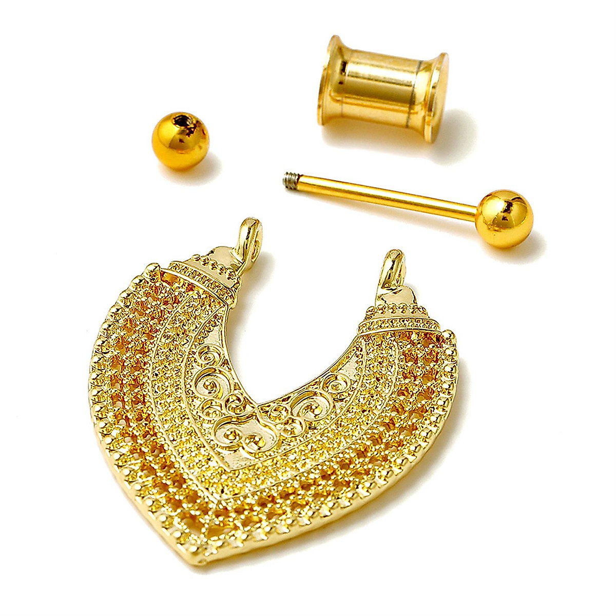 ALONG-J 2 Pcs Surgical Steel Earrings Gauges Tunnel Earplug Kit Dangle Ear Earplugs Stretching Kit Piercing Ear Plug 4Mm - 30Mm,C2,5mm