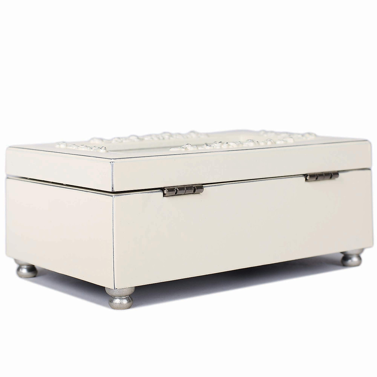 Cottage Garden First Holy Communion Spiritual Journey Ivory Petite Jewelry Music Box Plays Jesus Loves Me