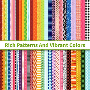 KOVANO 60 Rolls Washi Tape Set - Decorative Adhesive Masking Tape for Scrapbooking Supplies, DIY Crafts, Bullet Journals, Gift Wrapping, Party Decorations and Planners, Each Roll 5.4yd Total 328yd