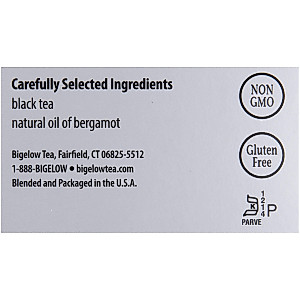 Bigelow Earl Grey Tea Bags 28-Count Box (Pack of 3) Black Tea Bags with Oil of Bergamot All Natural Gluten Free Rich in Antioxidants