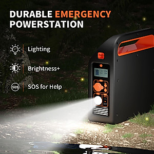 Portable Power Station 300W 288Wh Solar Generator With 60W USB-C PD Output 110V Pure Sine Wave AC Outlet Backup Lithium Battery Pack Fast Charge Protable Generator For Camping Outdoor Home